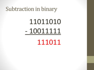 Decimal vs binary | PPTX | Computing | Technology & Computing