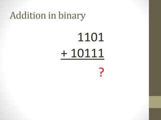 Decimal vs binary | PPTX | Computing | Technology & Computing