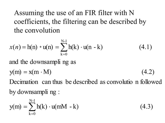 D ecimation and interpolation | PPTX