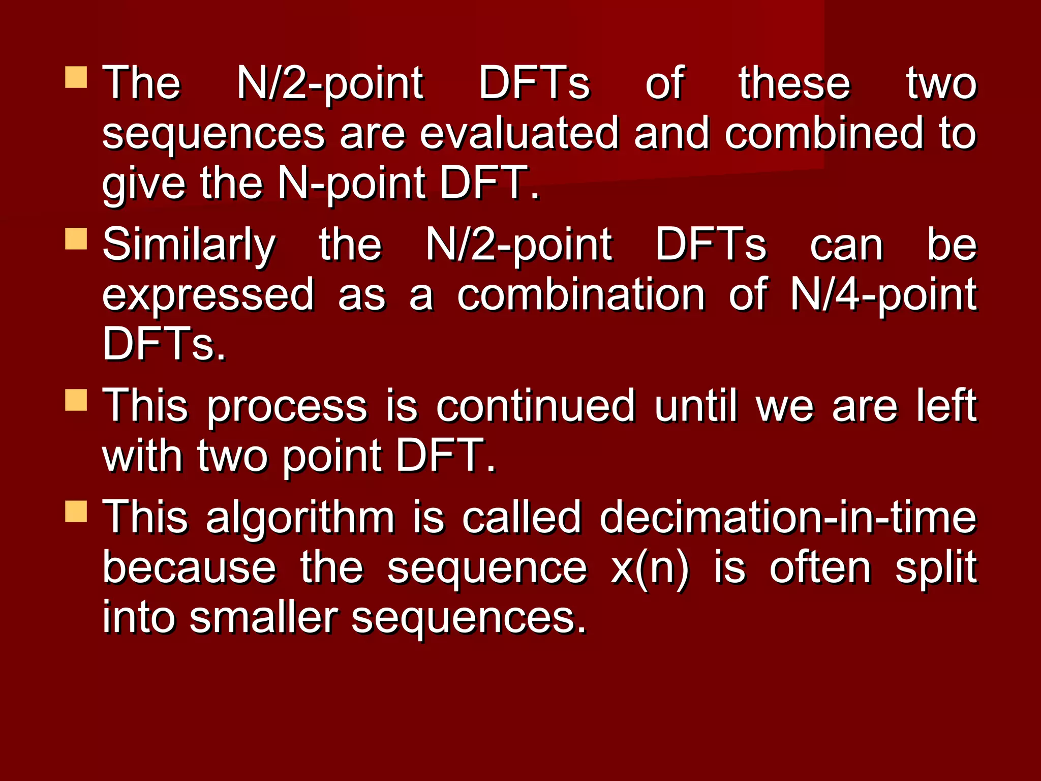 Decimation In Time And Frequency Ppt