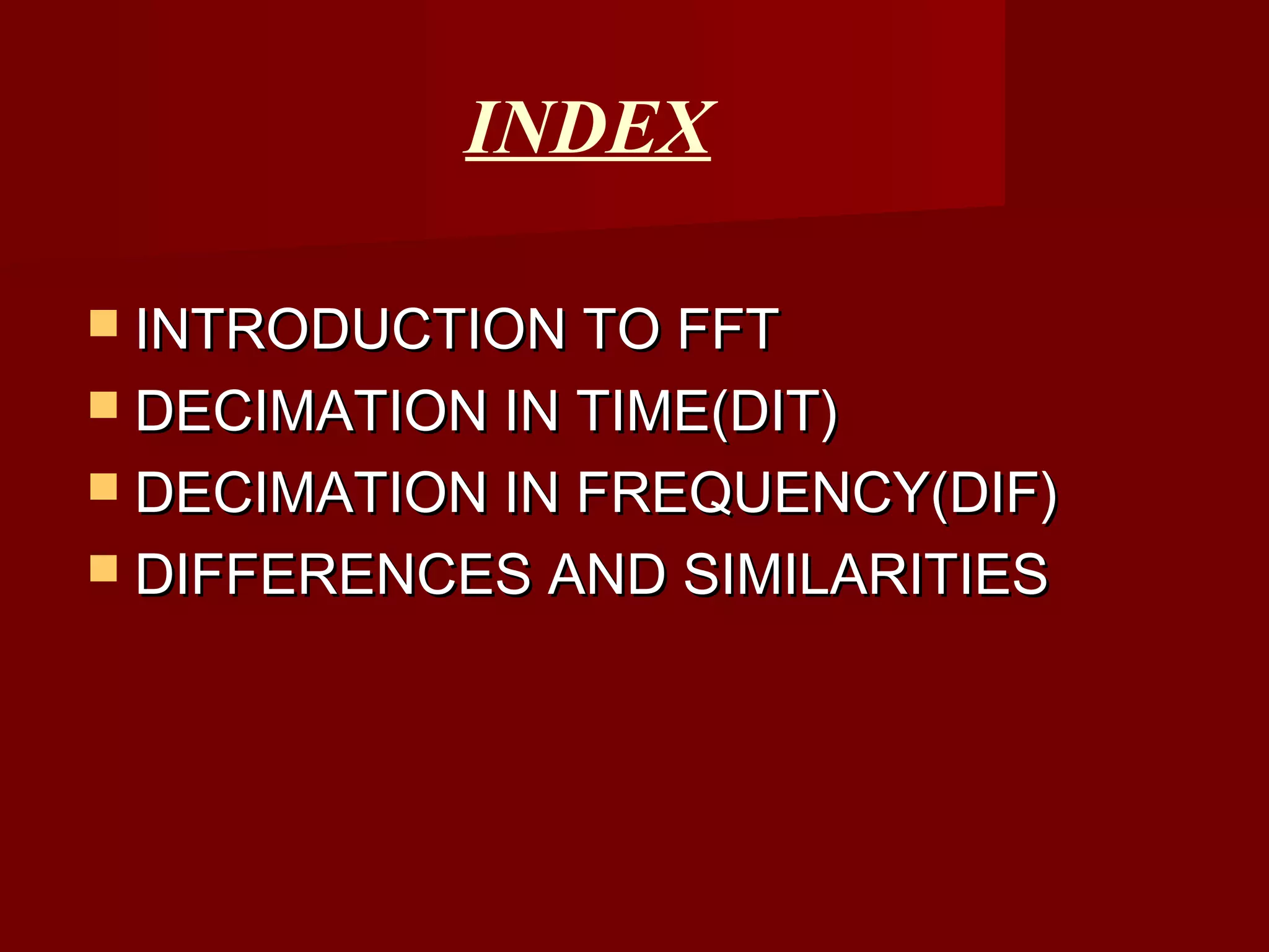 Decimation in time and frequency | PPT