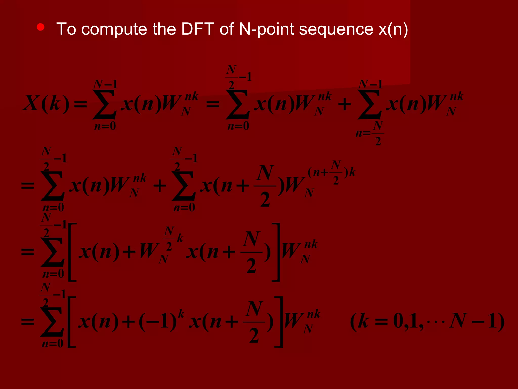 Decimation in time and frequency | PPT