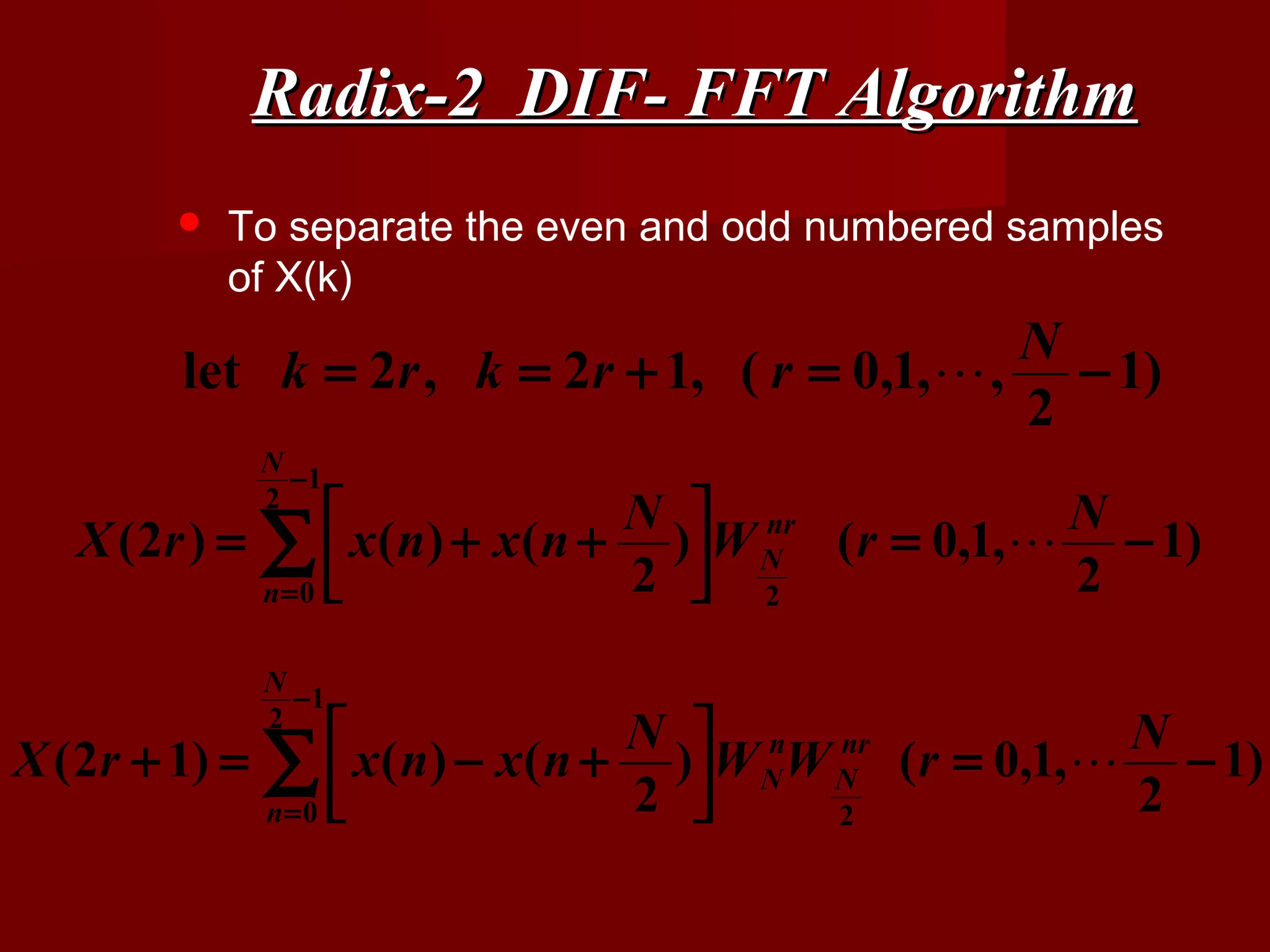 Decimation in time and frequency | PPT