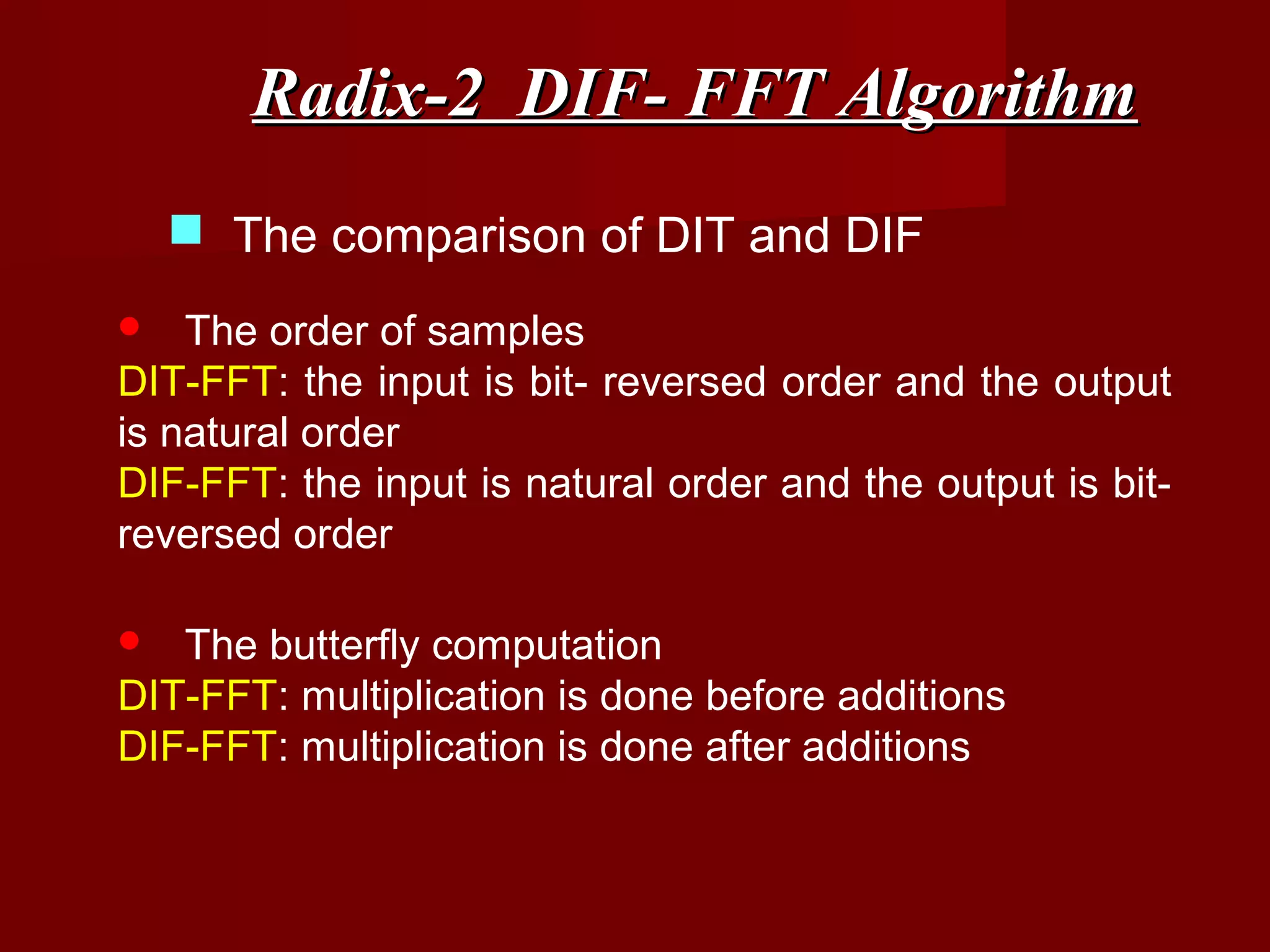 Decimation in time and frequency | PPT
