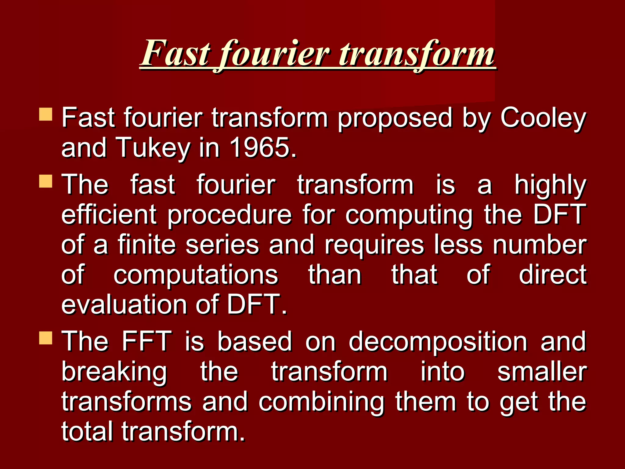 Decimation In Time And Frequency Ppt