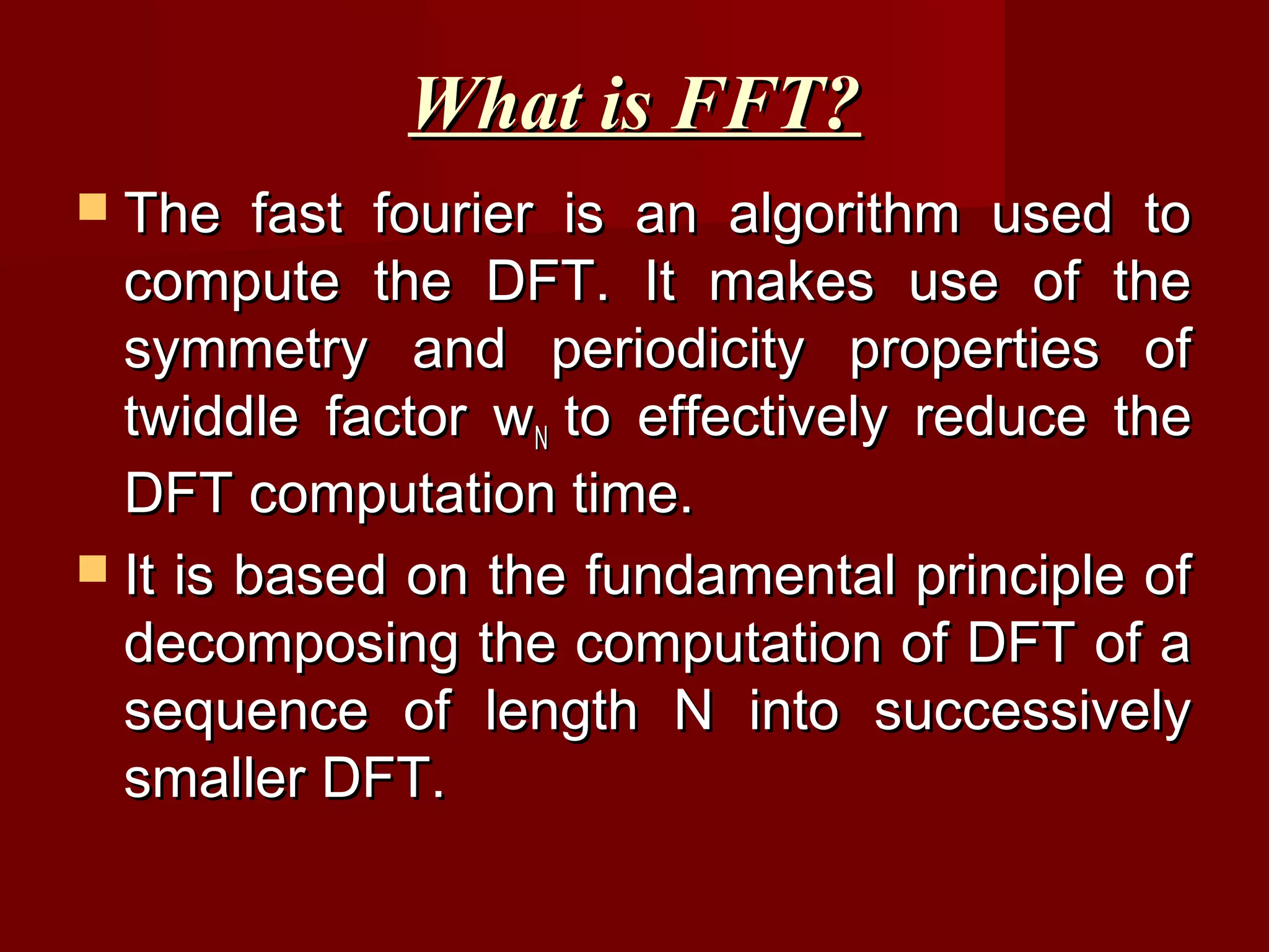Decimation in time and frequency | PPT