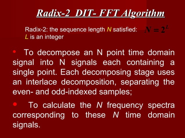 Decimation in time and frequency | PPT