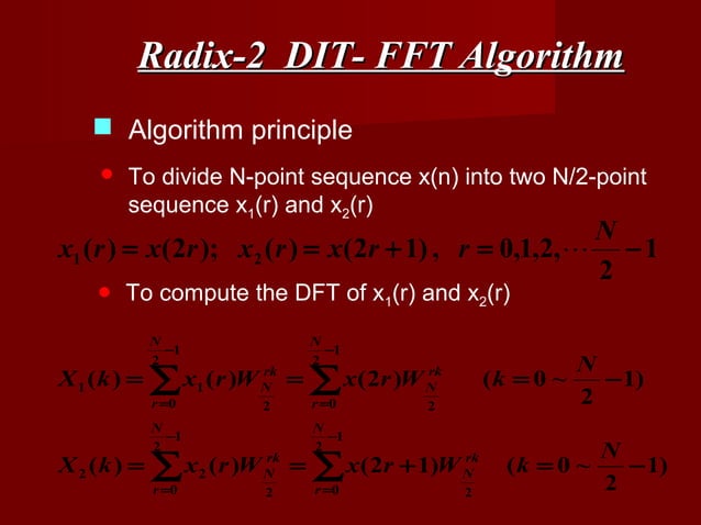 Decimation in time and frequency | PPT