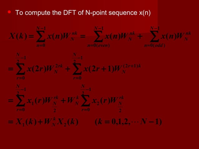 Decimation in time and frequency | PPT