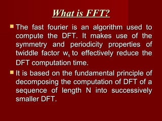 Decimation in time and frequency | PPT