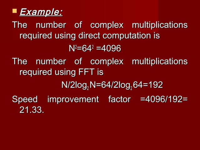 Decimation in time and frequency | PPT