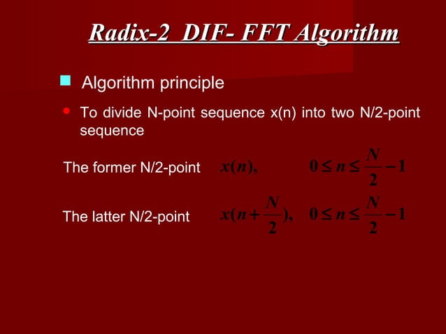 Decimation in time and frequency | PPT