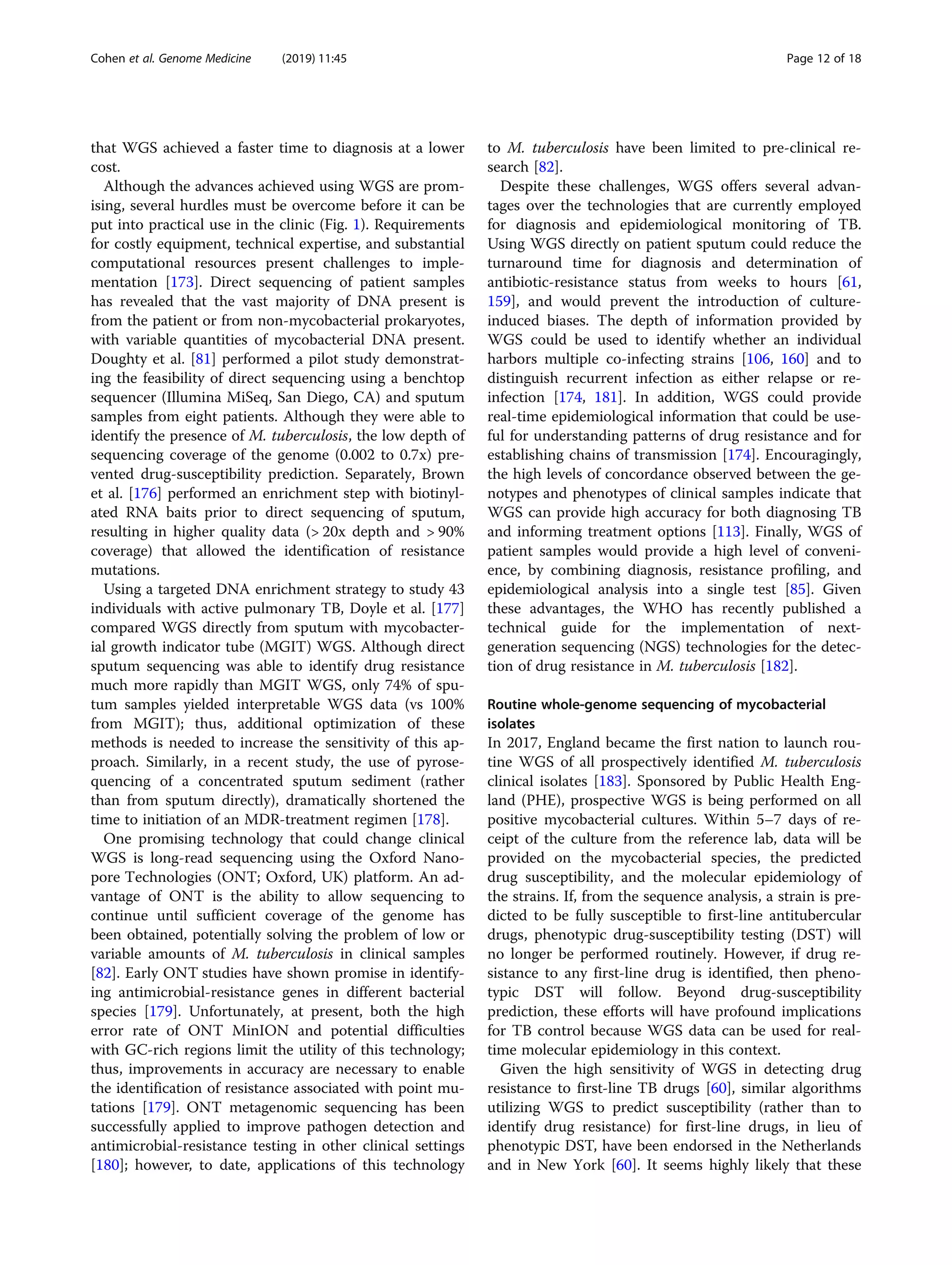 Deciphering drug resistance in mtb using wgs | PDF