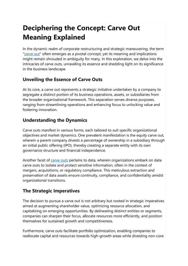 Deciphering the Concept Carve Out Meaning Explained.docx