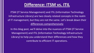Deciphering the Difference ITSM vs ITIL A Comprehensive Comparison.pptx