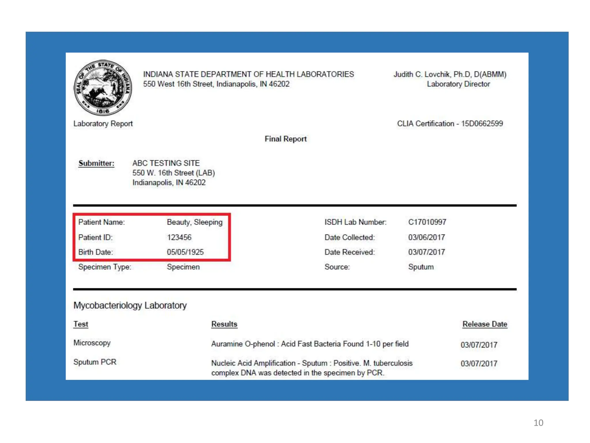 Deciphering Tuberculosis Lab Reports.ppt
