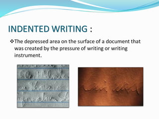Decipherment of indented writting | PDF