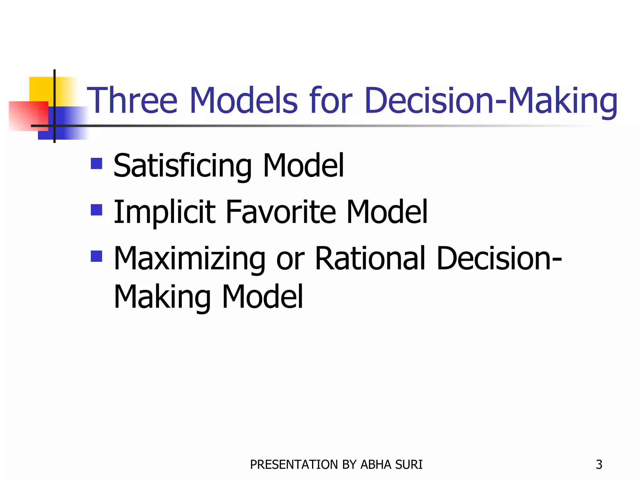 Decision Making | PPT