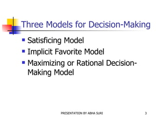 Decision Making | PPT