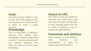 Decision-making.pptx for values lesson ppt | PPT