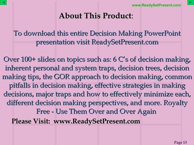 DECISION MAKING POWERPOINT | PPT
