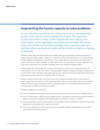 Decision-Making: The New Frontier for Automation | PDF