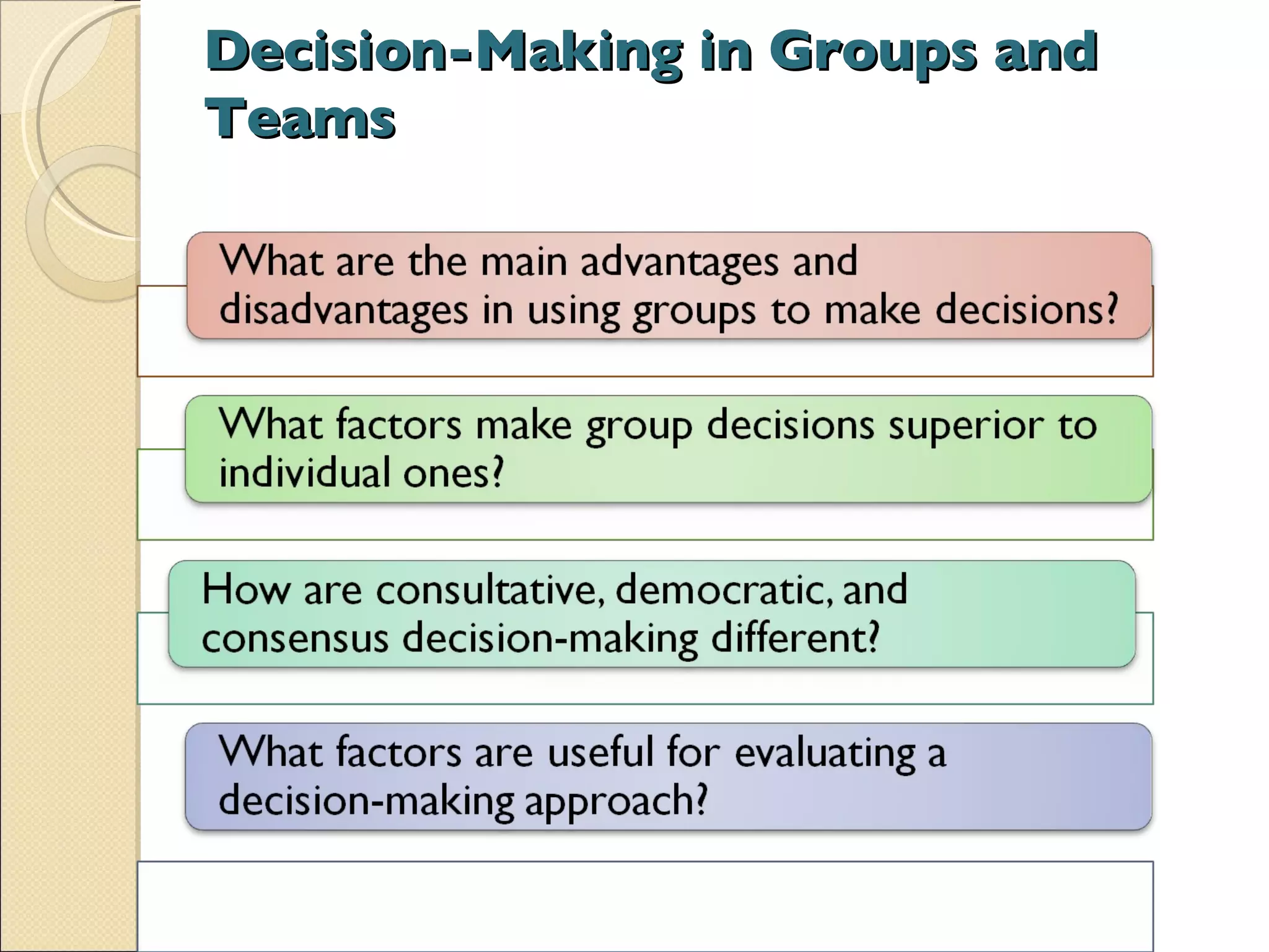 Decision Making And Problem Solving | PPT
