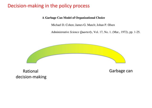 Decision making in the policy process | PDF | Business | Business and ...