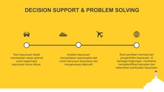 Decision making models, decision support, and problem solving | PPT