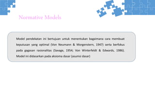 Decision making models, support & problem solving | PPTX