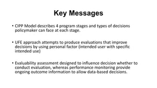 Decision oriented evaluation approaches | PPTX | Education