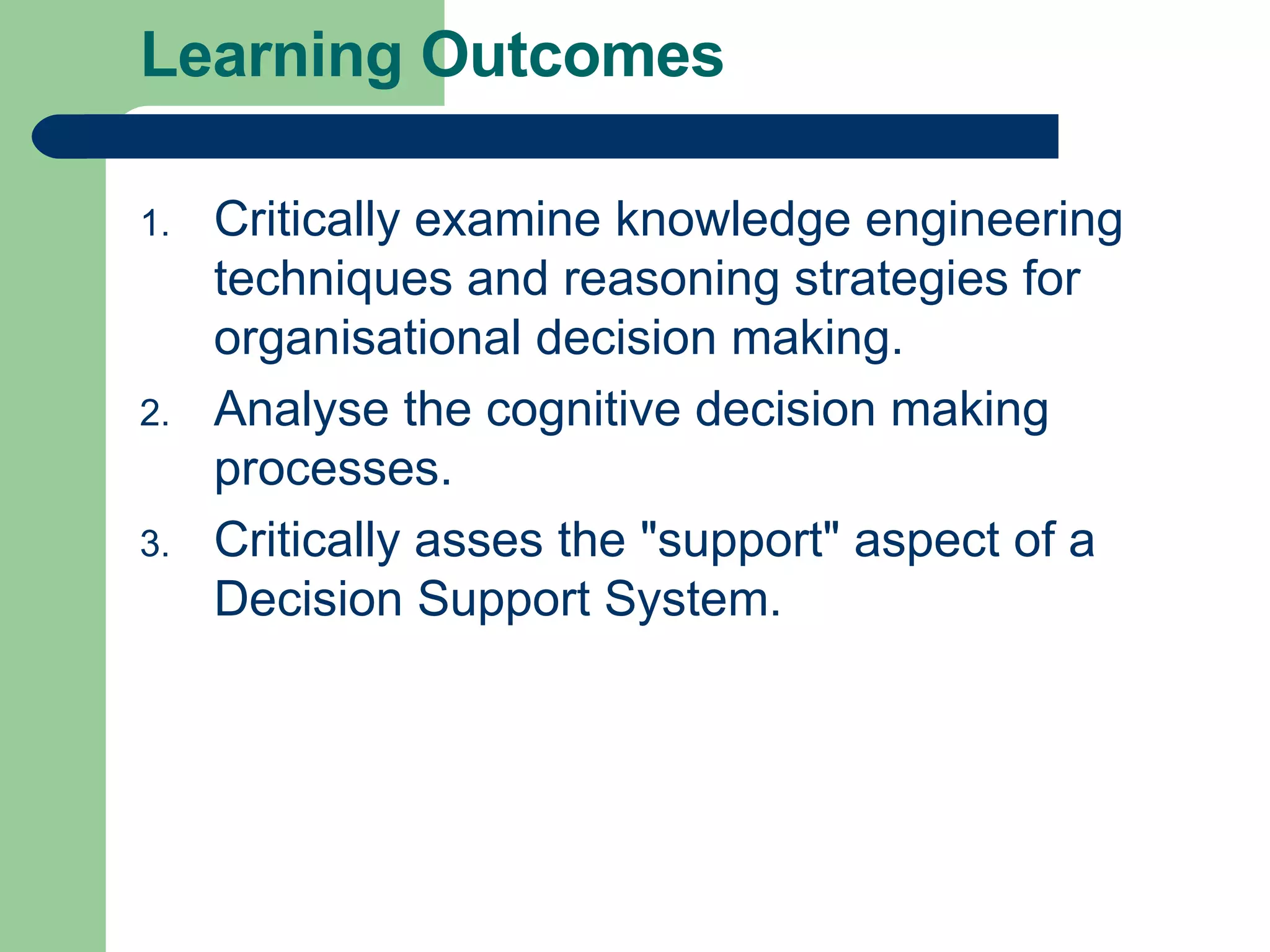 Decision Support System | PPT