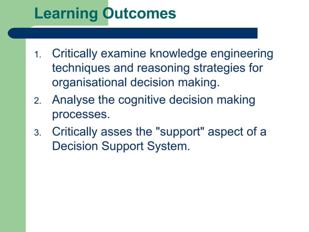 Decision Support System | PPT