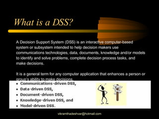 Decision Support Systems | PPT