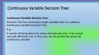 Decision tree | PPTX