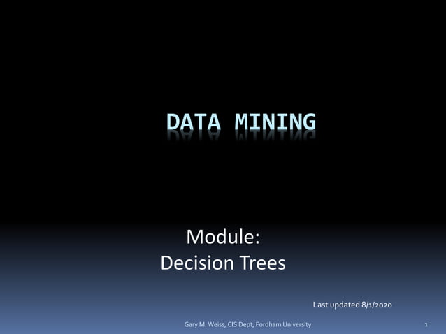 Decision trees in Machine Learning | PPT