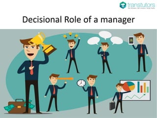 Decisional Role Of Management | Management | PPT