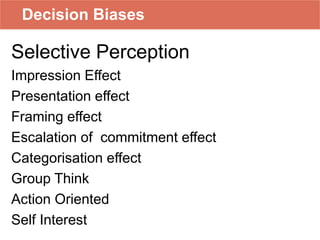 Decision and biases | PPTX
