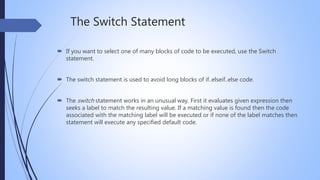 Decision and looping examples with php (WT) | PPTX