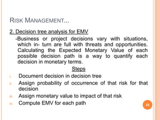 Decision and risk analysis | PPTX