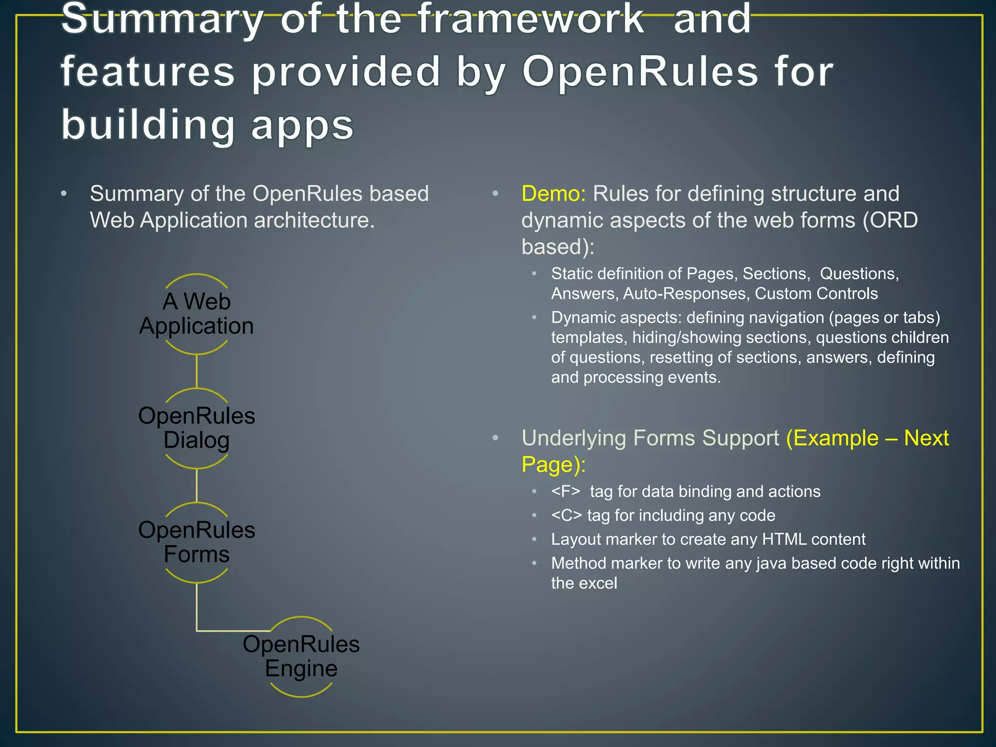 Decision CAMP 2014 - Erik Marutian - Using rules-based gui framework to power dynamic financial ...