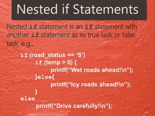 Decision control | PPTX | Programming Languages | Computing