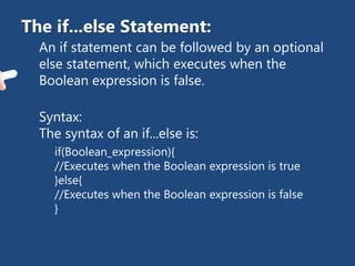 Java Decision Control | PPTX
