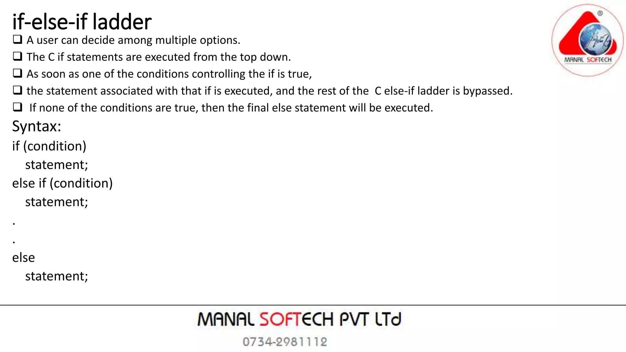 Decision Control Structures Ppt