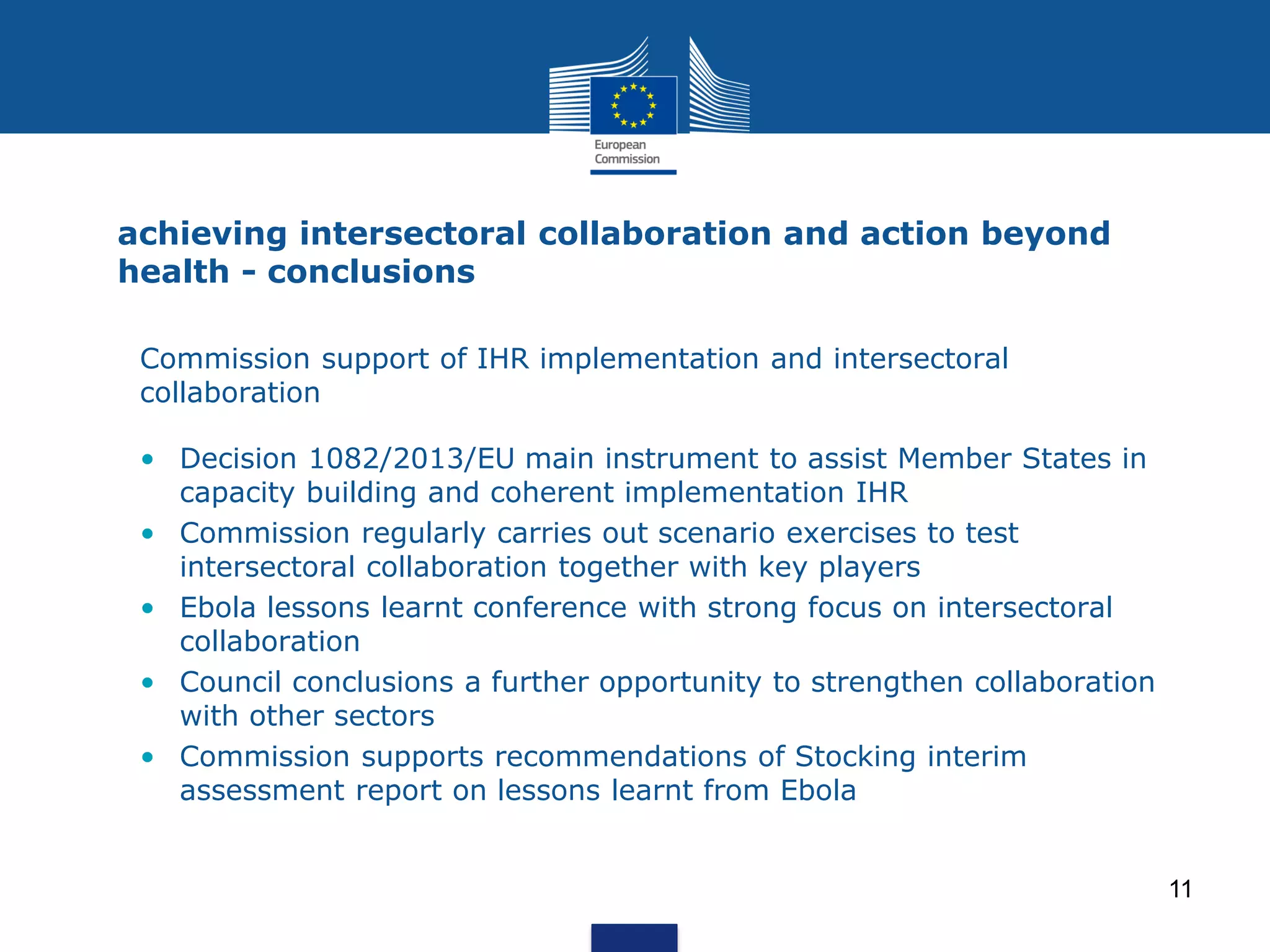 Decision cross border health threats intersectoral collaboration | PDF