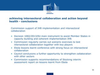 Decision cross border health threats intersectoral collaboration | PDF