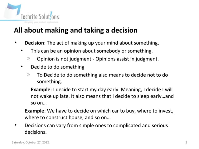Decision dilemma | PPT Decision dilemma | PPT