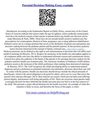 Decision Essay | PDF