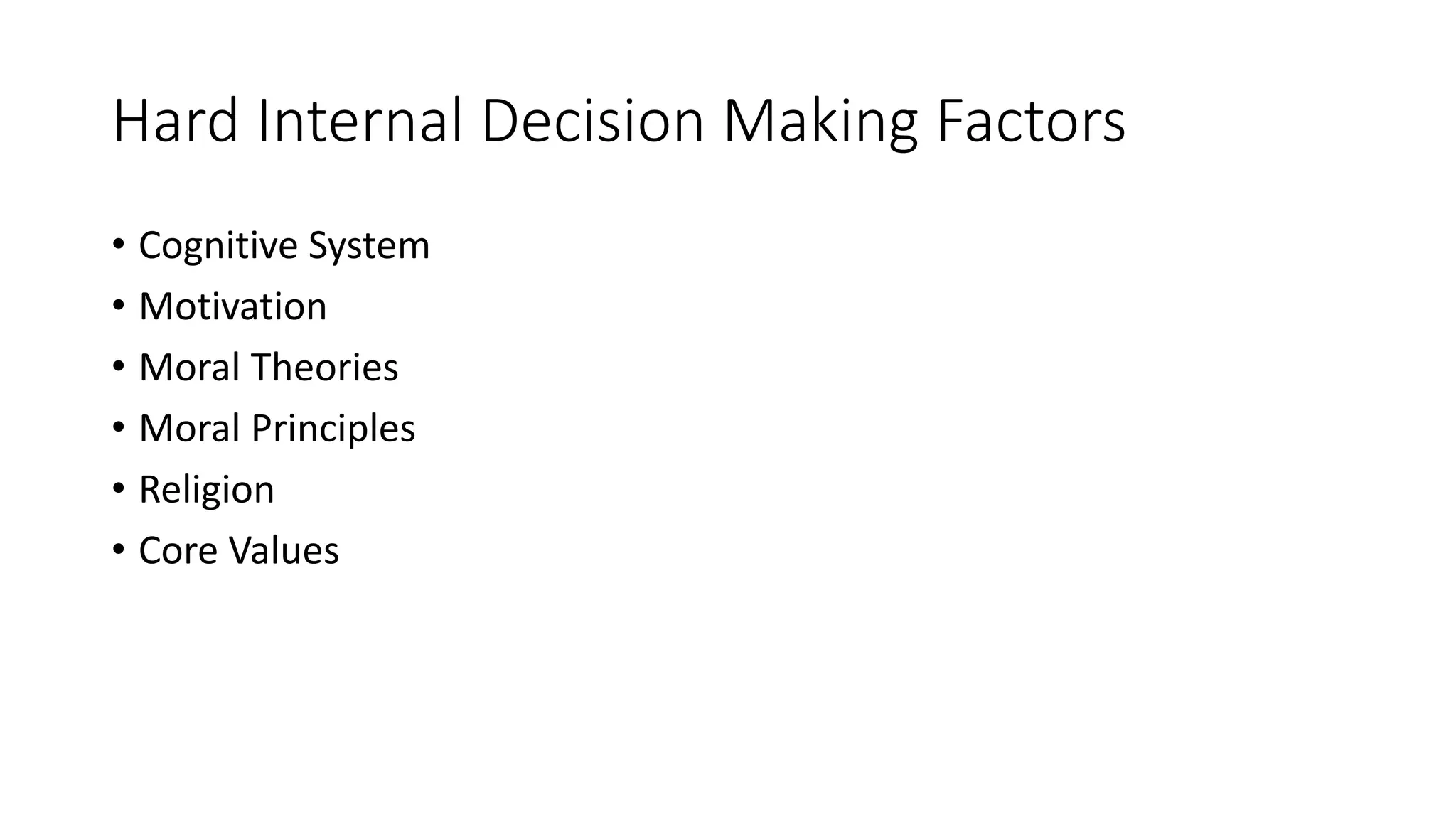 Factors Influencing Decision Making | PPTX