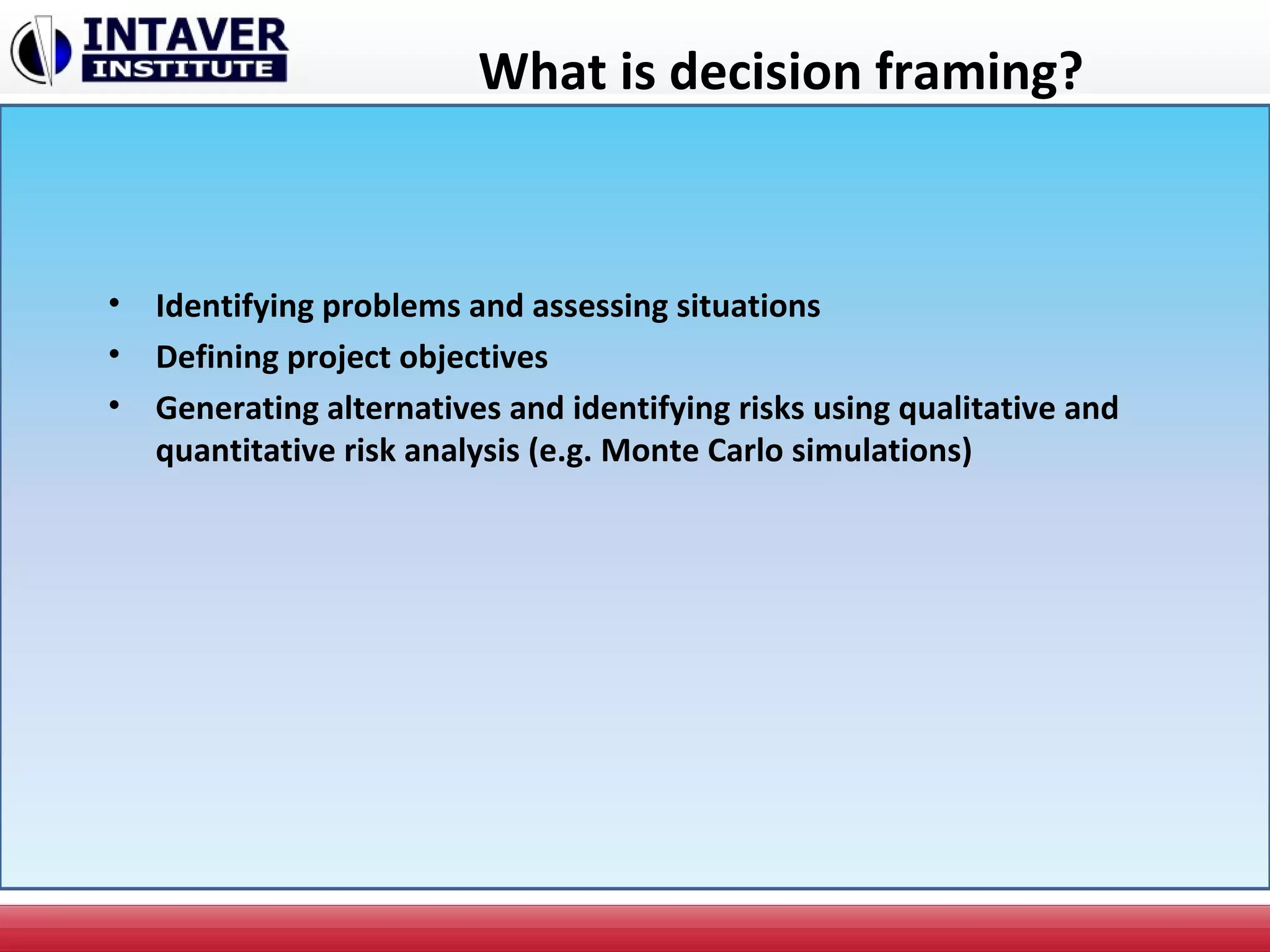 Decision Framing in Project Decision-Making | PPT